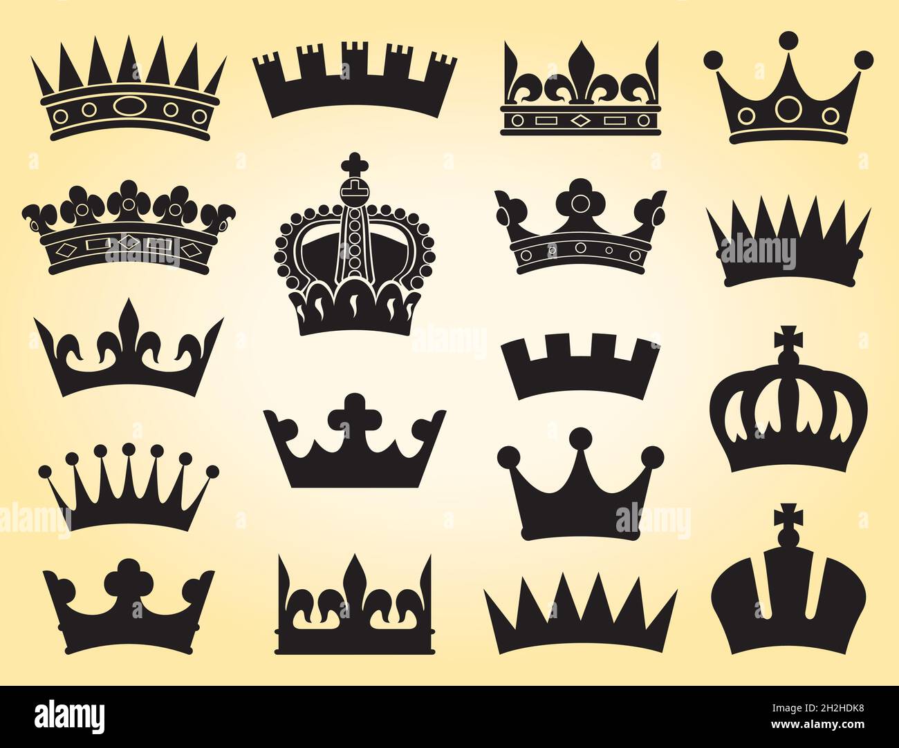 Crown collection vector illustration Stock Vector Image & Art - Alamy