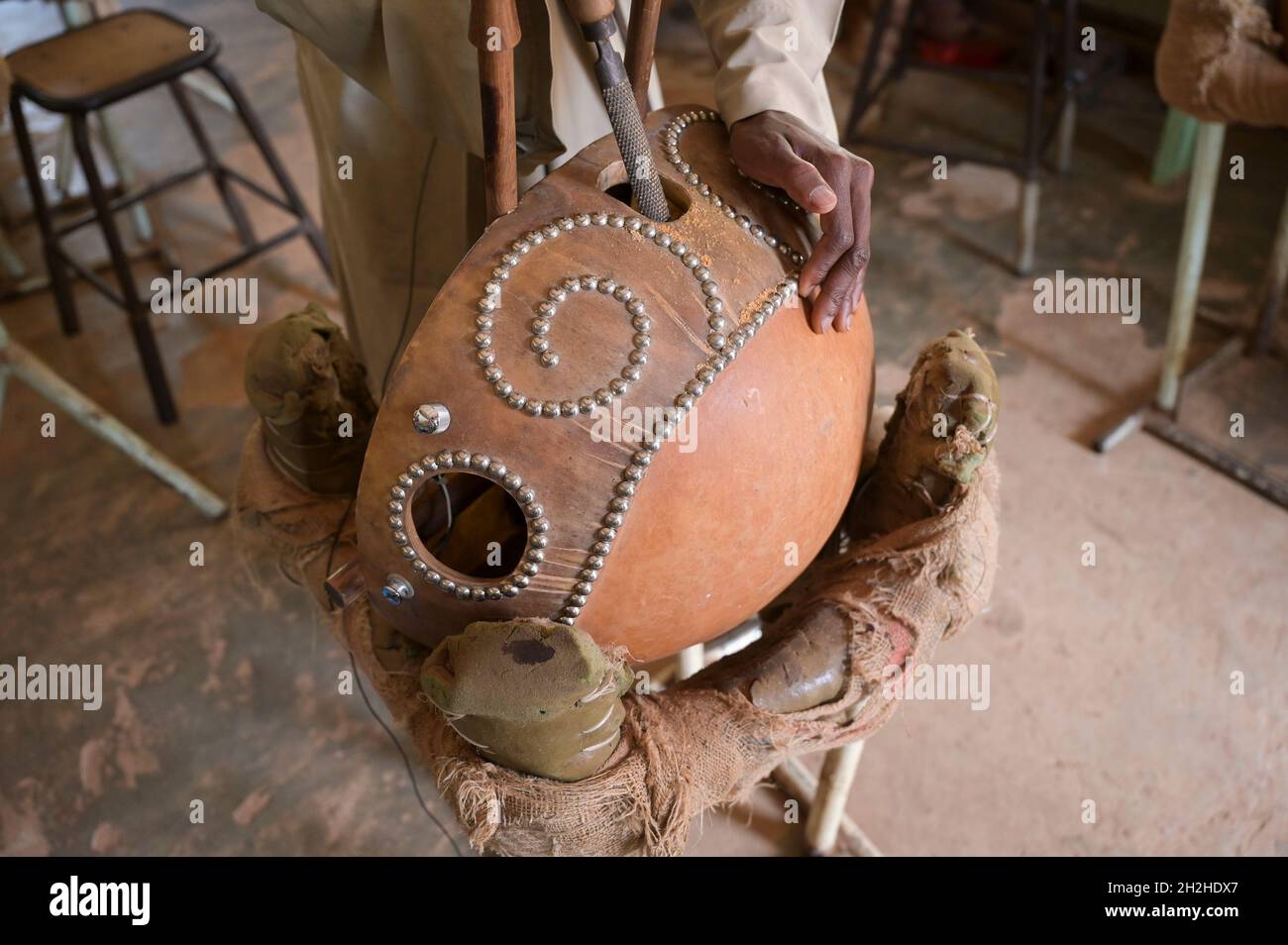 SENEGAL, Benedictine monastery Keur Moussa, monks work in workshop to ...