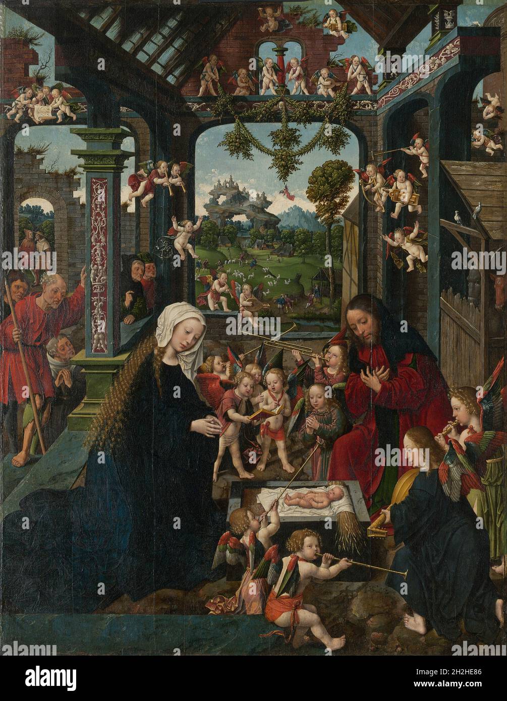 The Adoration of the Christ Child, c. 1515 Stock Photo - Alamy