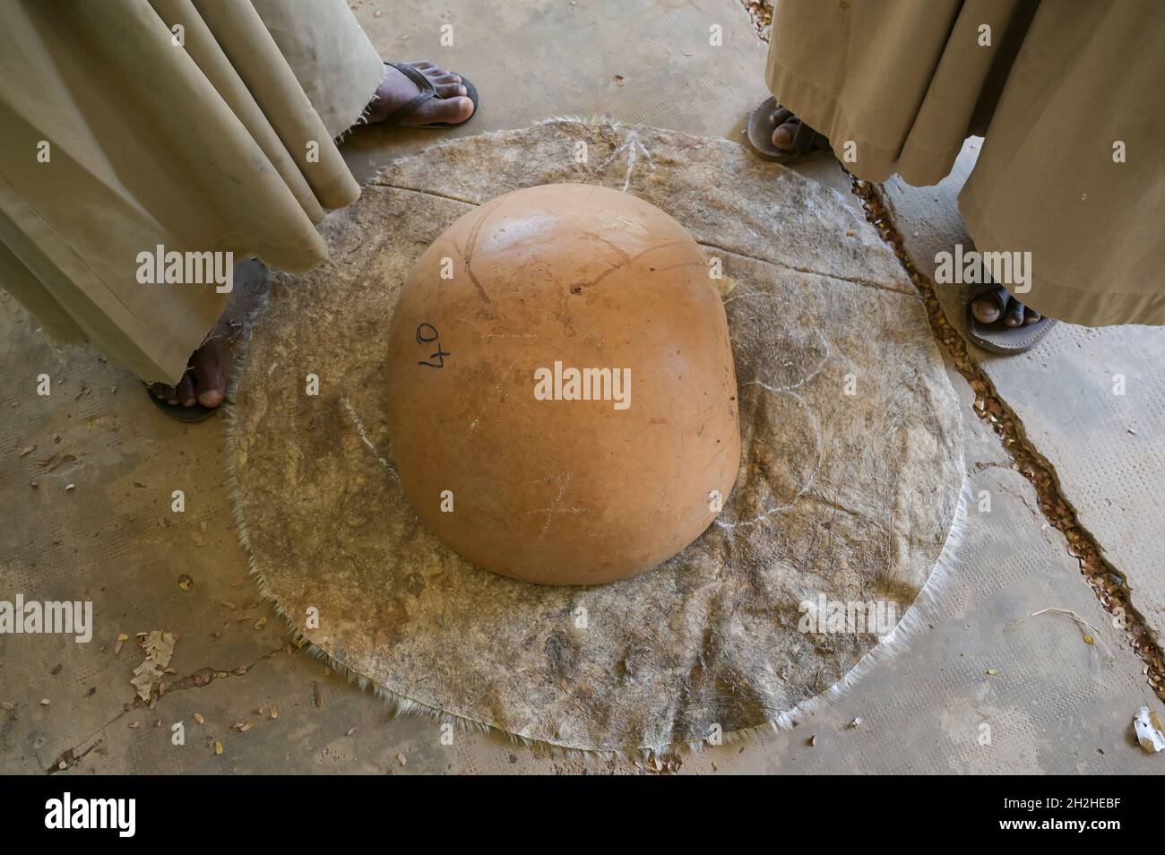 SENEGAL, Benedictine monastery Keur Moussa, monks work in workshop to ...