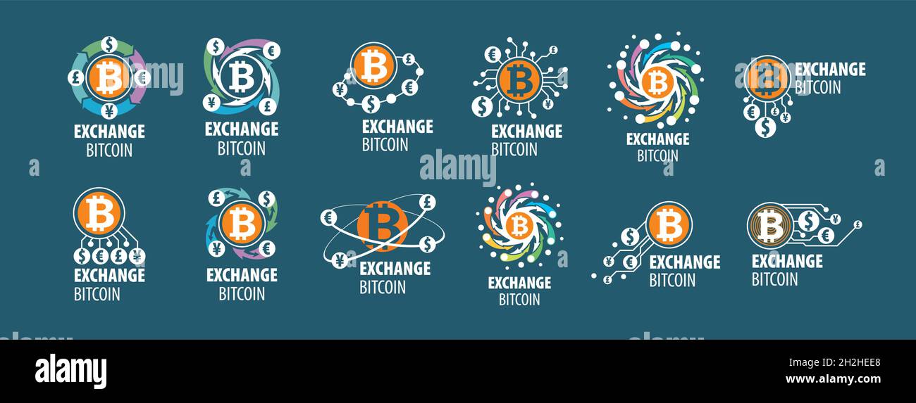 Vector logo of cryptocurrency. Exchange bitcoin for money Stock Vector ...