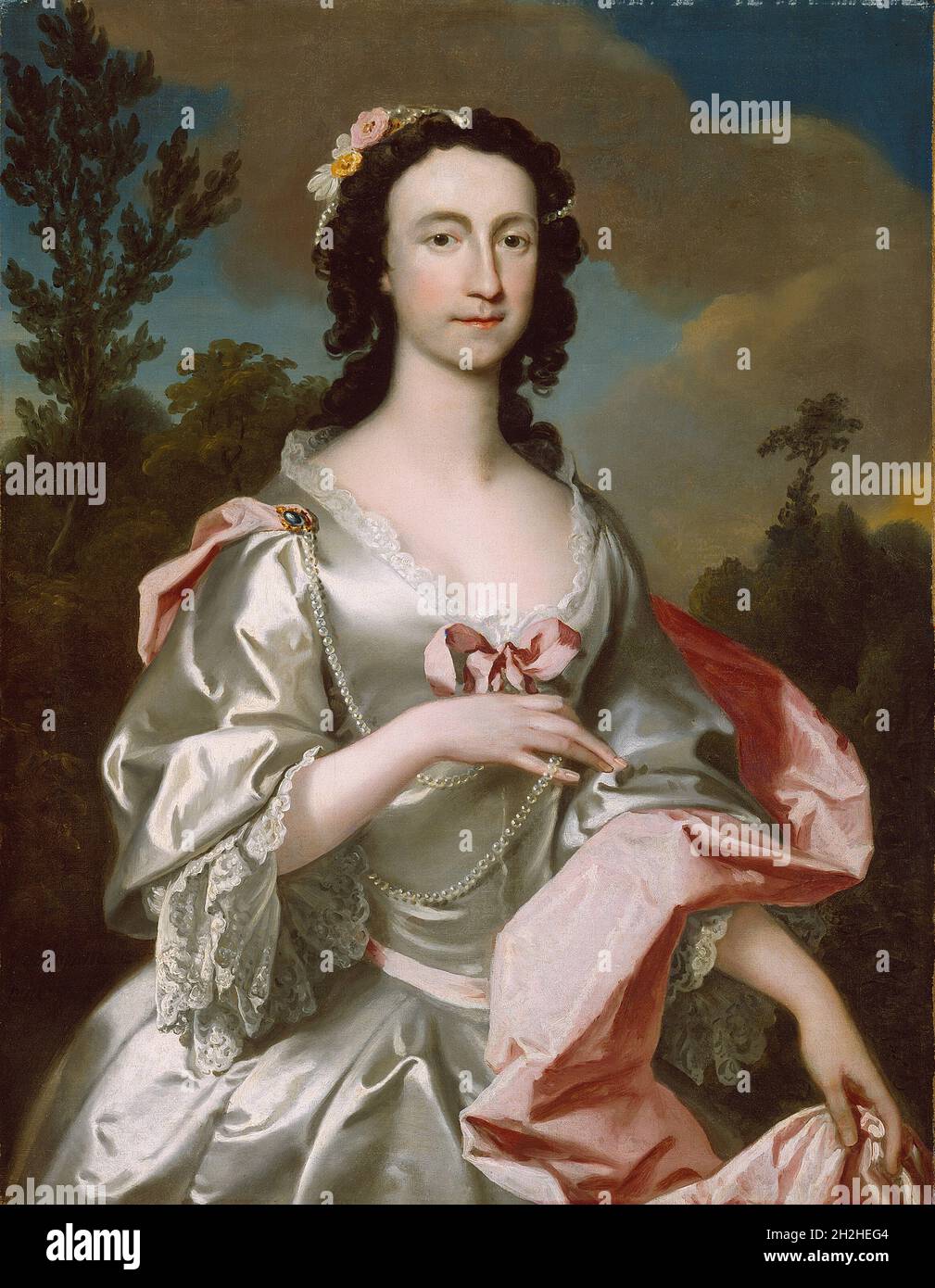 Mrs. Freeman Flower, 1747 Stock Photo - Alamy