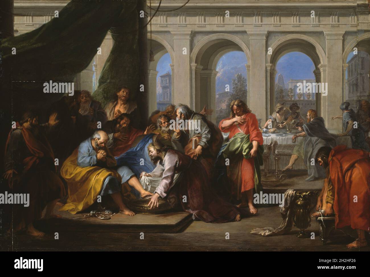 Christ Washing the Feet of His Disciples, 1720/30 Stock Photo - Alamy