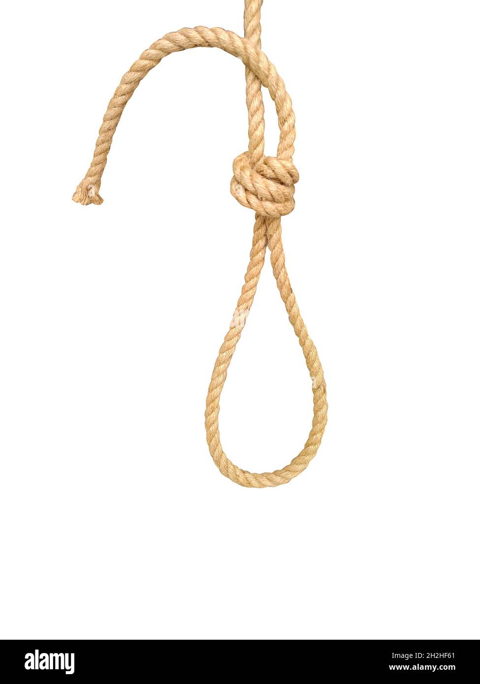 Rope loop closeup isolated on white background Stock Photo - Alamy