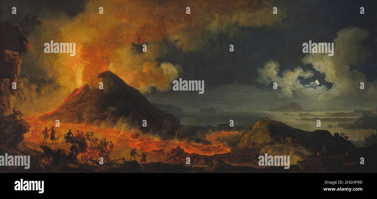 The Eruption of Vesuvius, 1771 Stock Photo - Alamy