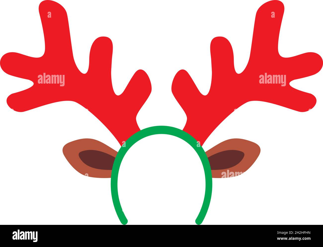 Funny christmas reindeer horns vector illustration Stock Vector Image ...