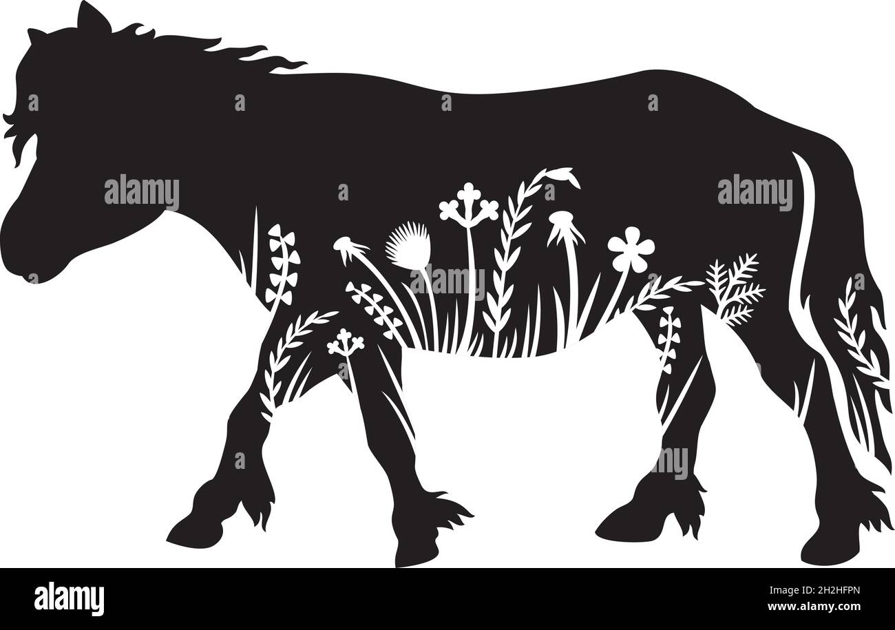 Pony vector vectors hi-res stock photography and images - Alamy
