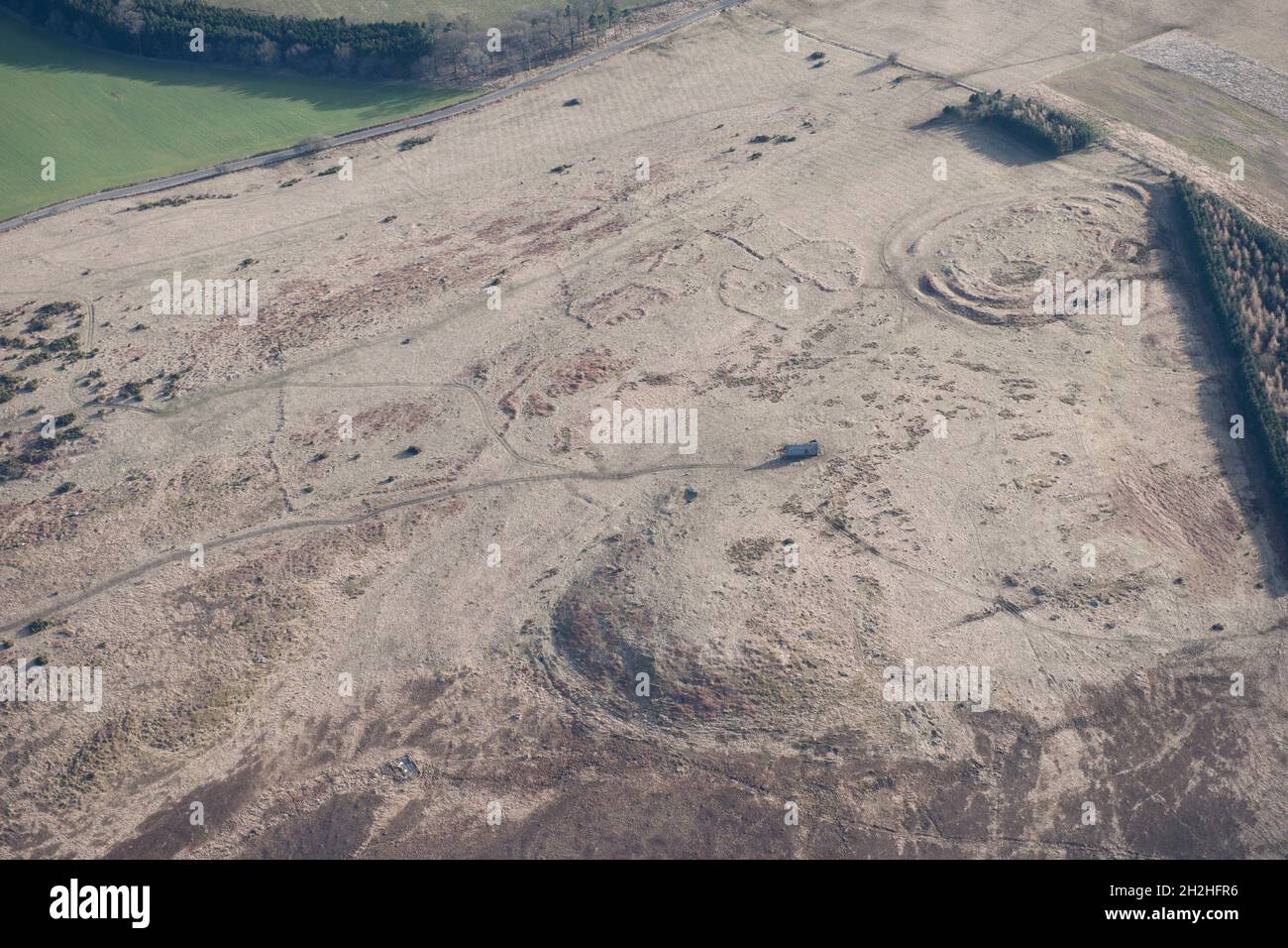 Iron Age multivallate hillfort earthwork, Romano-British enclosed ...