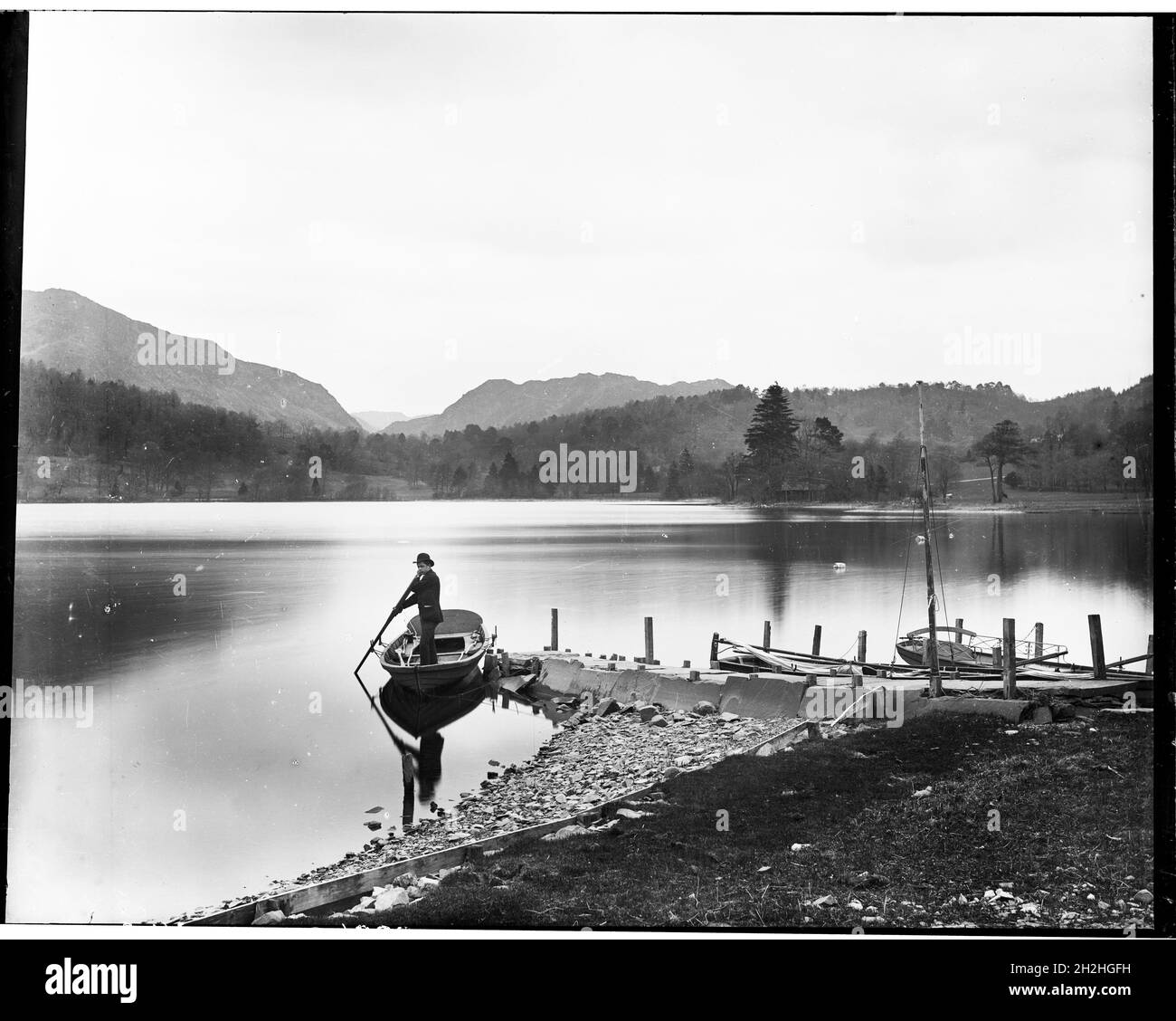 Cumbrian tranquility Black and White Stock Photos & Images - Alamy
