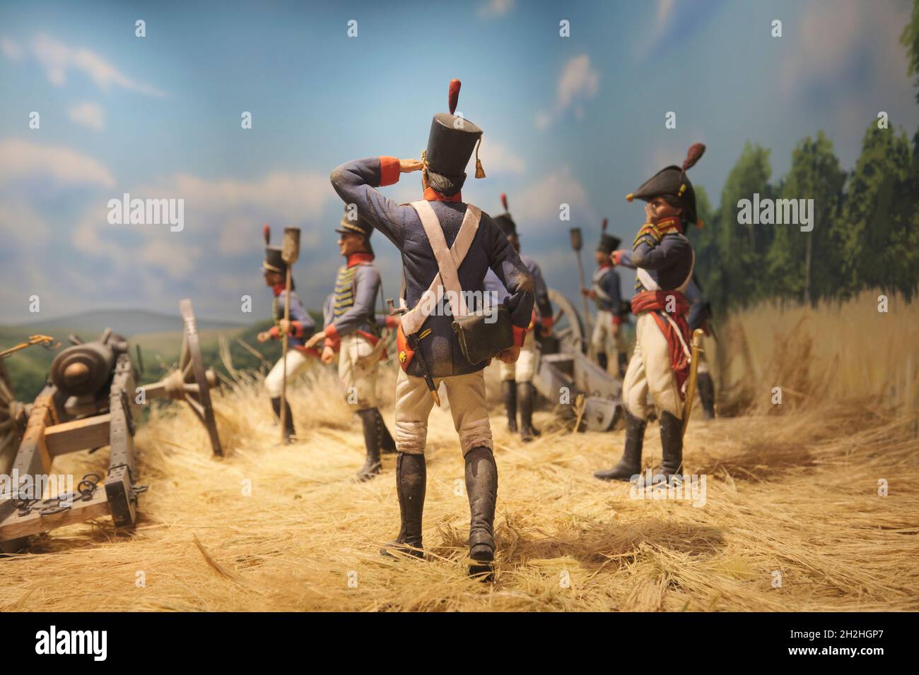 A small group of soldiers defend against the advancing British at ...