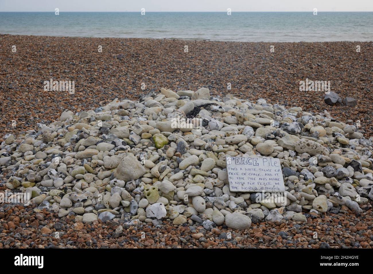Peace Pile consisting of piled up pebble stones Stock Photo - Alamy