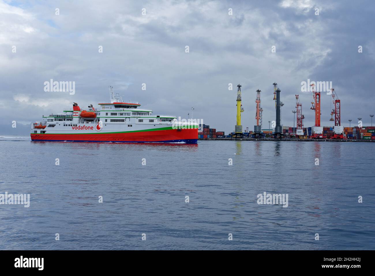 Tahiti, French Polynesia: the new Terevau Piti ferryboat inaugurated in ...