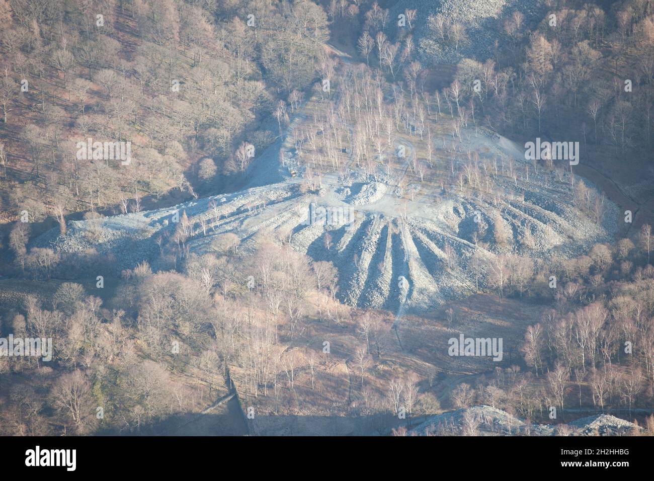 Spoil heap, Hodge Close Quarry, Cumbria, 2015 Stock Photo - Alamy