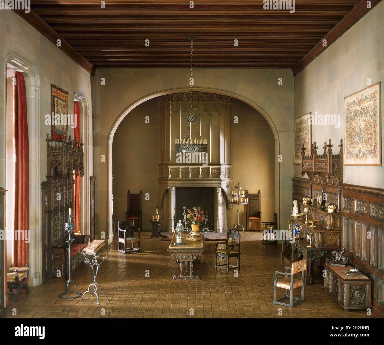 E-16: French Hall of the Louis XII Period, c. 1500, United States, c ...