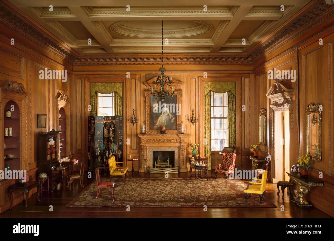 E-7: English Drawing Room of the Early Georgian Period, 1730s, United ...