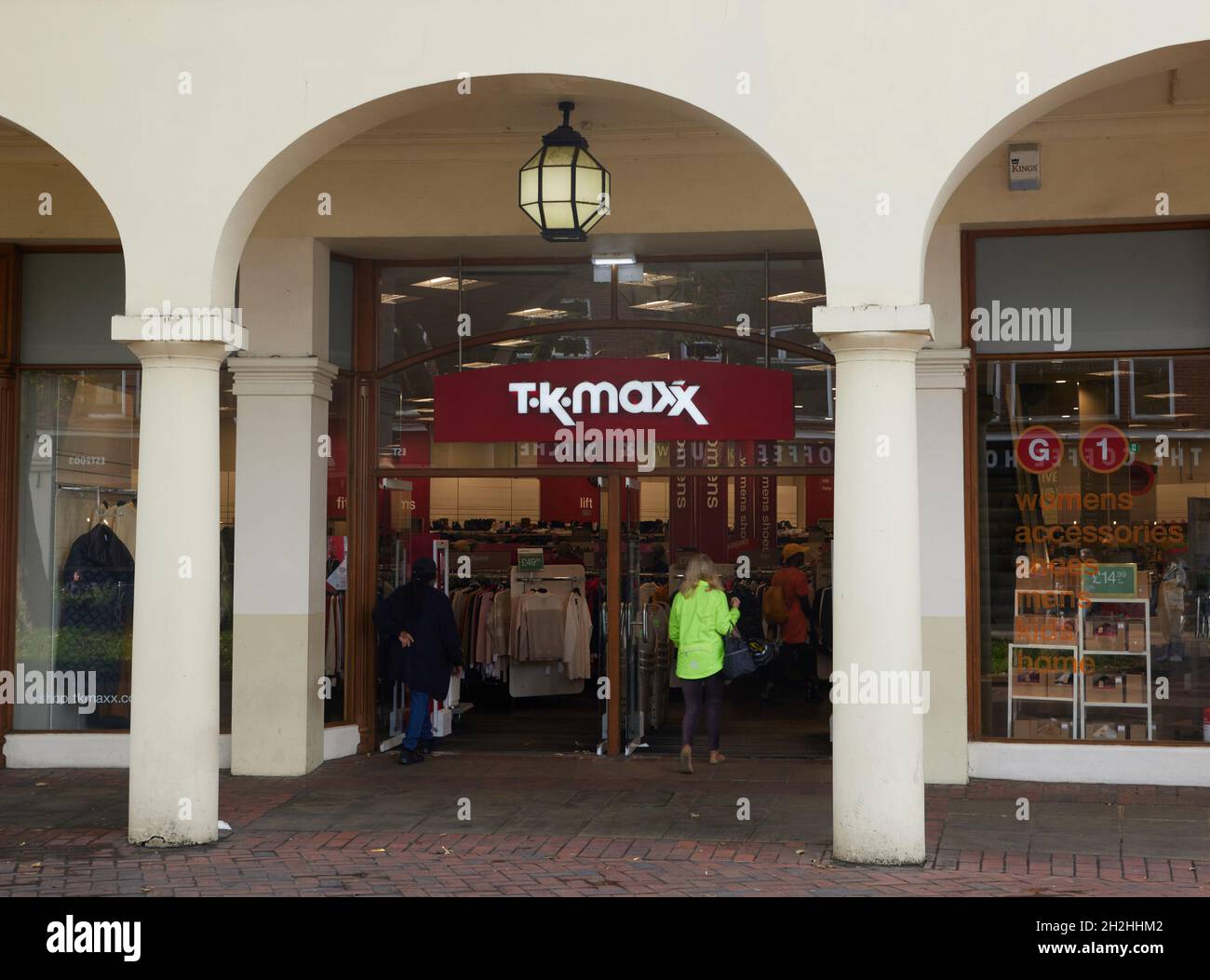 Exterior view of TK Maxx and its logo in Worthing, UK Stock Photo - Alamy