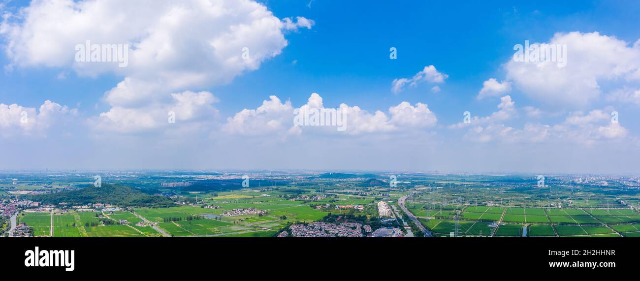 Aerial view of rural scenery in Shanghai,China Stock Photo - Alamy