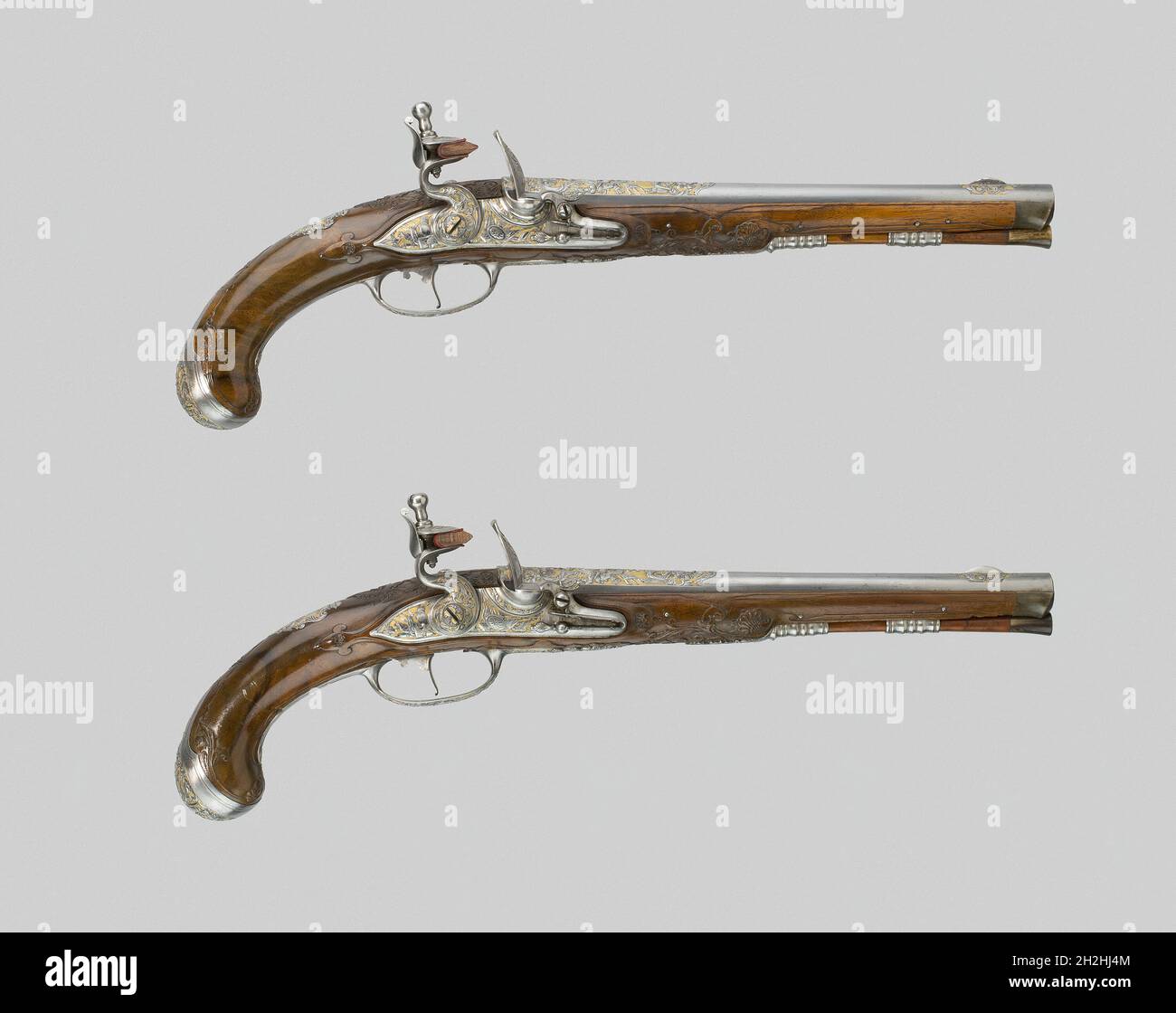 Pair of Flintlock Pistols, Flanders, c. 1700 Stock Photo - Alamy