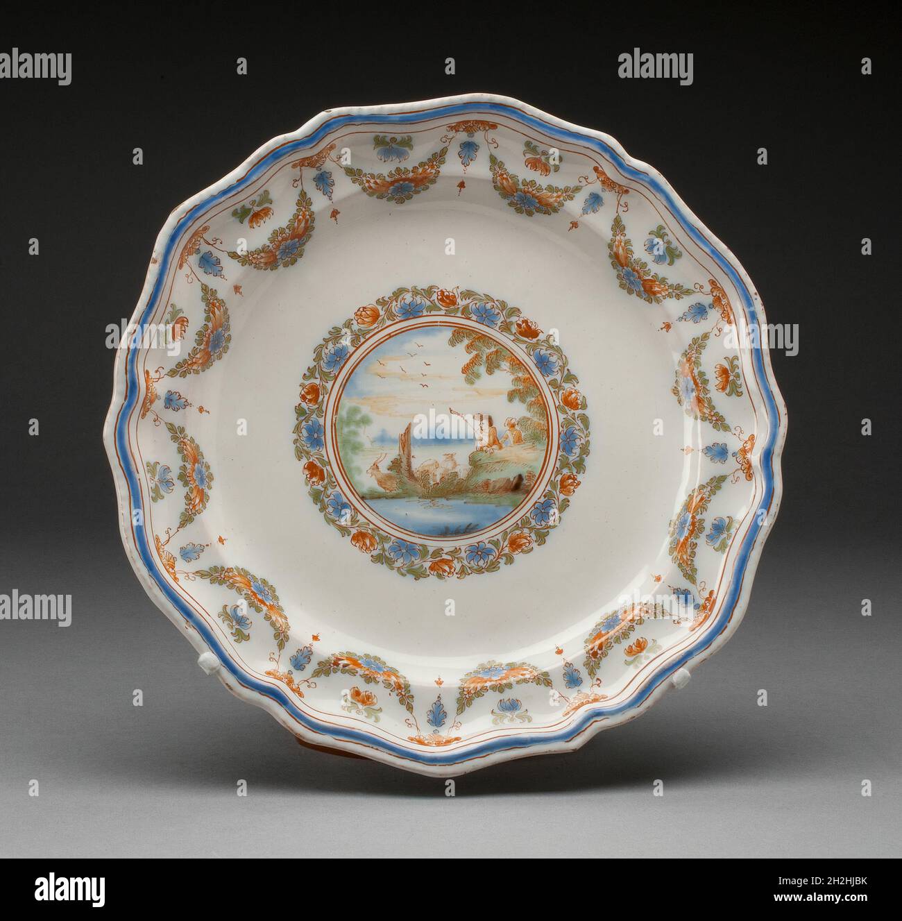 Plate, Moustiers-Sainte Marie, 1739/49 Stock Photo - Alamy