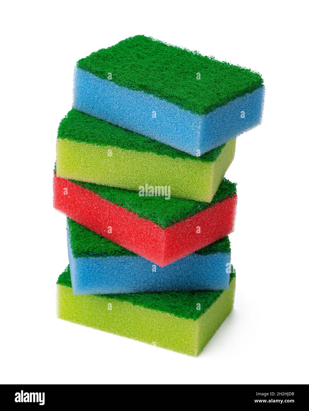 Stack of kitchen sponges isolated on white background Stock Photo - Alamy