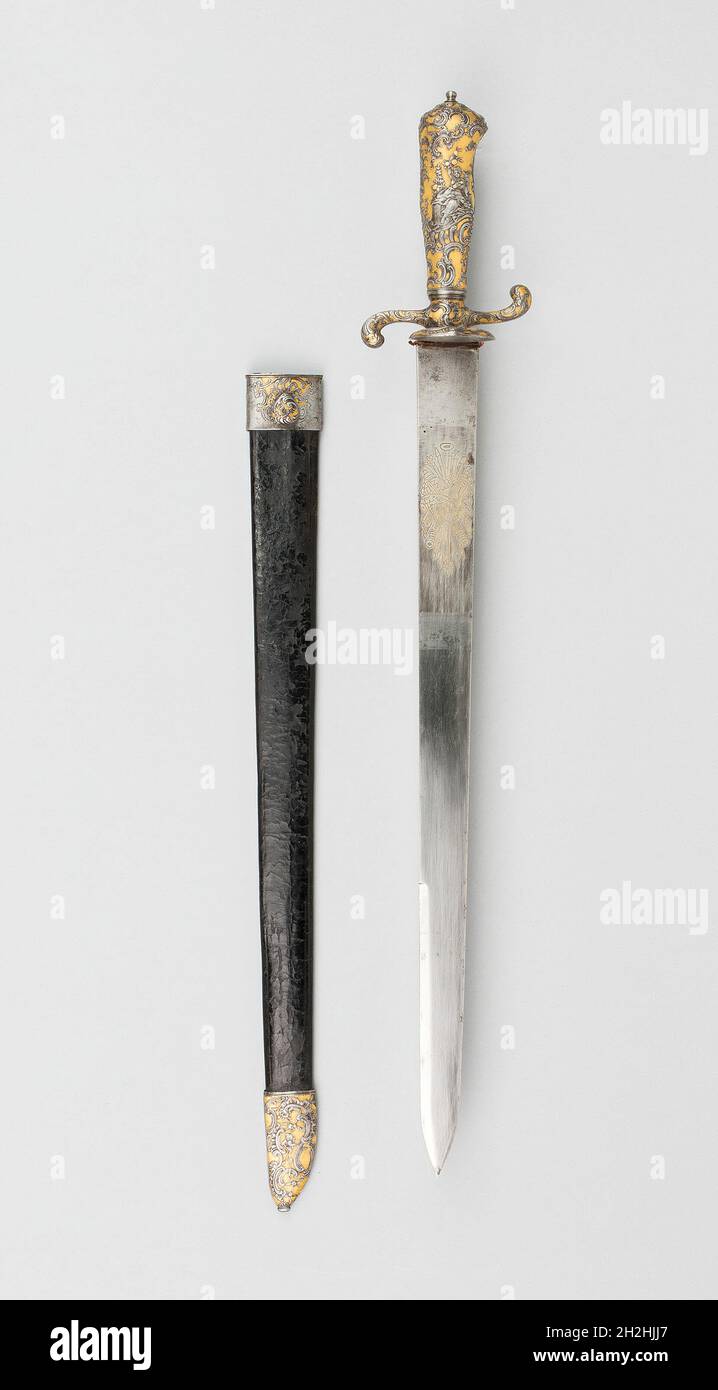 Hunting Hanger with Scabbard, France, 1740/60 Stock Photo - Alamy
