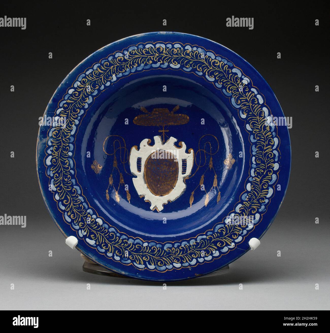 Plate with (Effaced) Arms of an Ecclesiastical Patron, Castelli, c ...