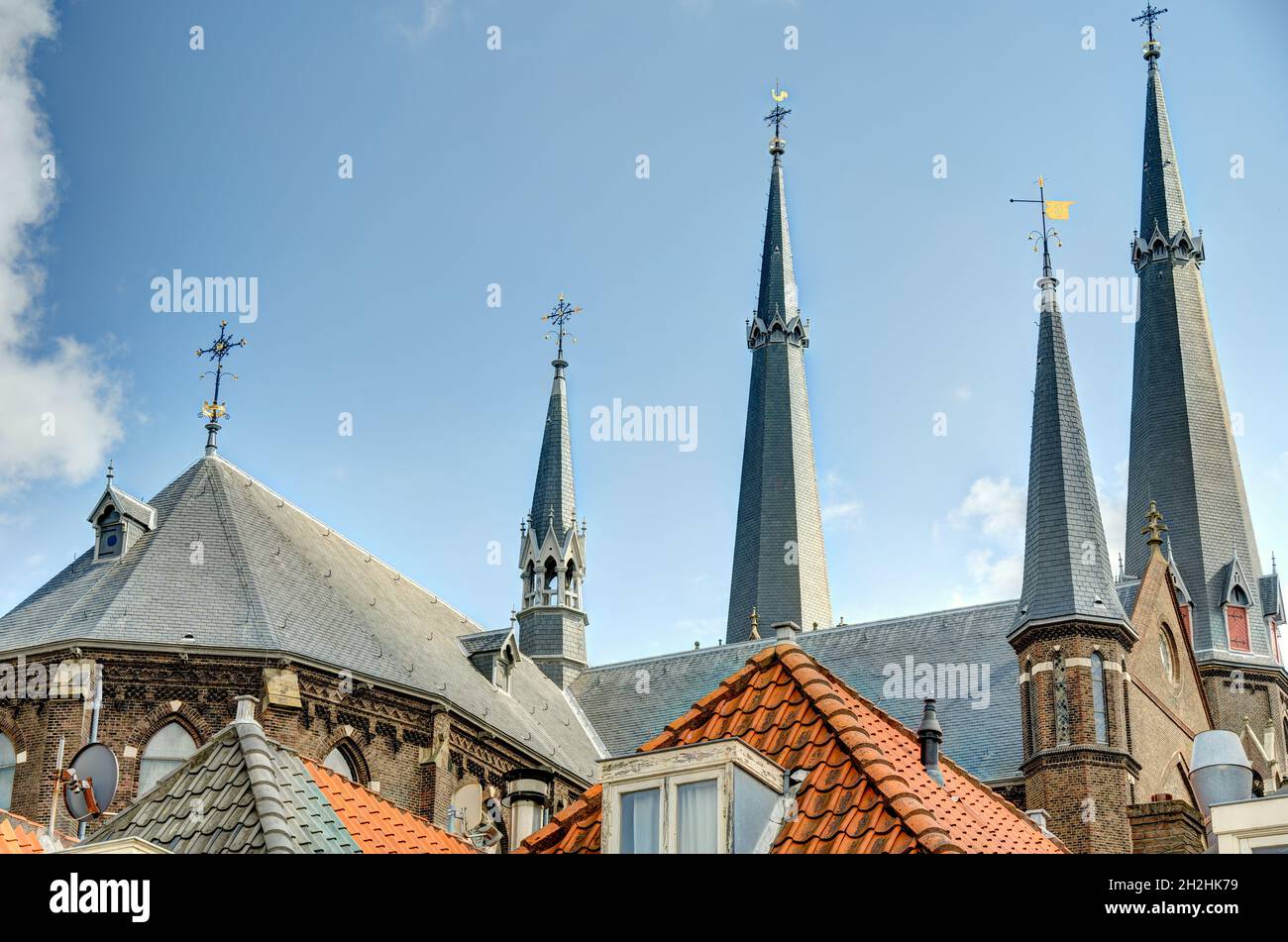 Delft landmarks, Netherlands, HDR Image Stock Photo - Alamy