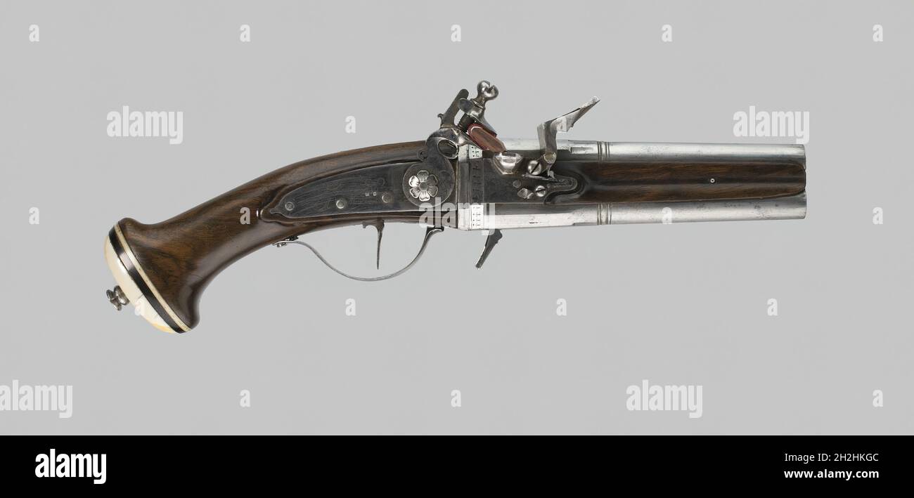 Double-Barrel Revolving Flintlock Pocket Pistol, France, c. 1650/60 ...