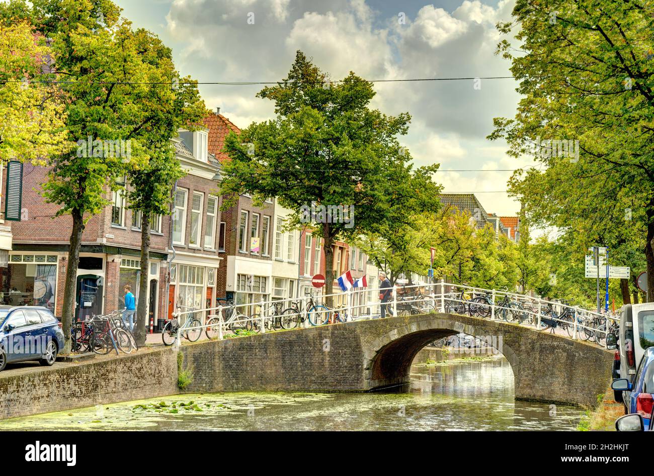 Delft landmarks, Netherlands, HDR Image Stock Photo - Alamy