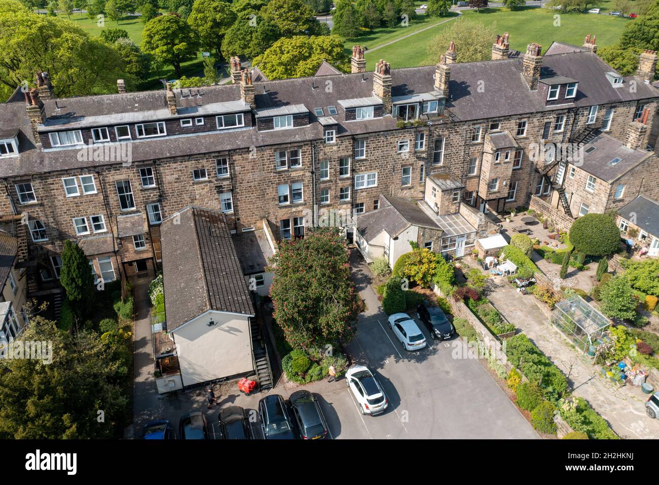 Aerial drone photo of the beautiful historical town of Harrogate, North ...