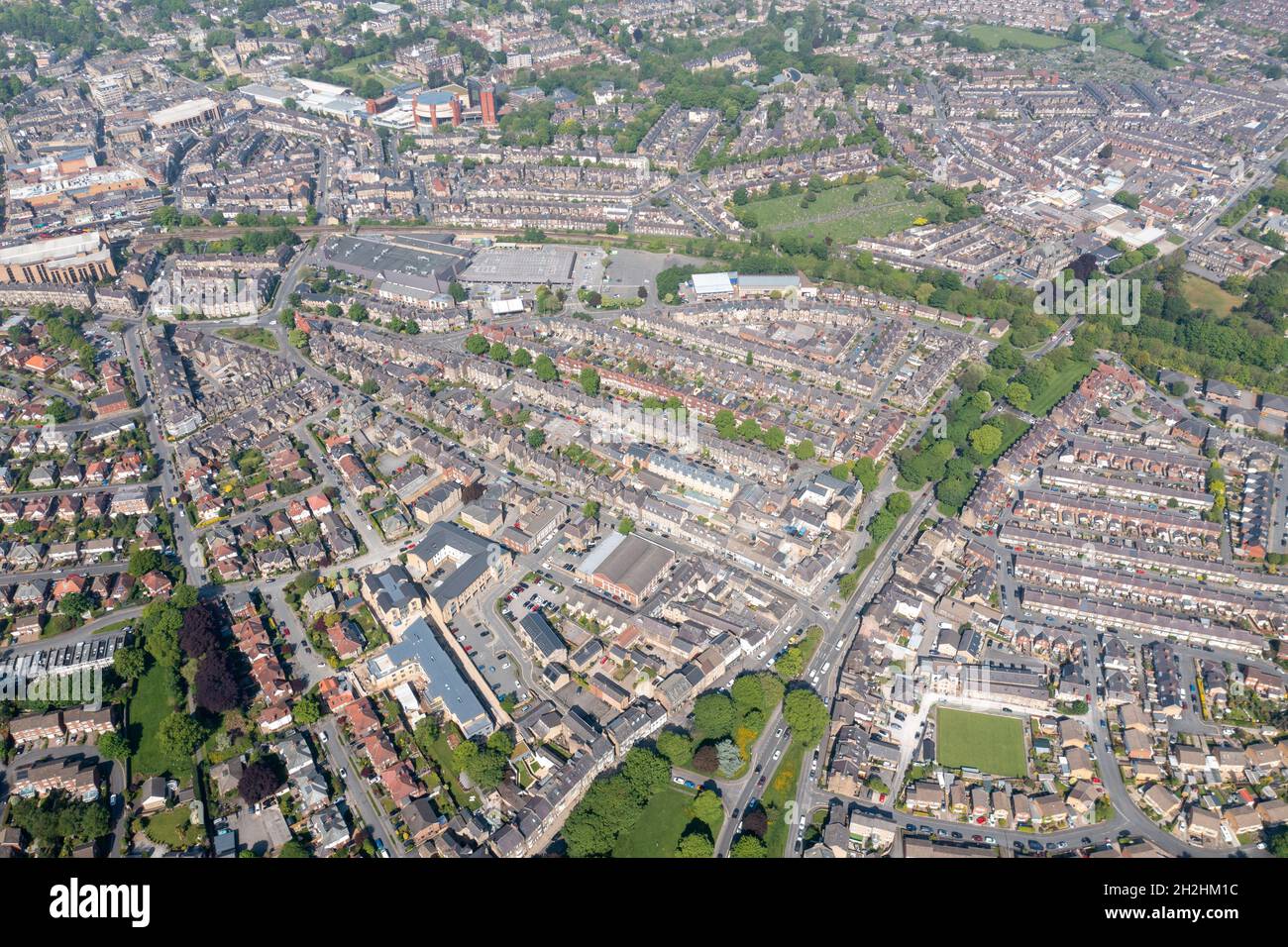 Aerial drone photo of the beautiful historical town of Harrogate, North ...