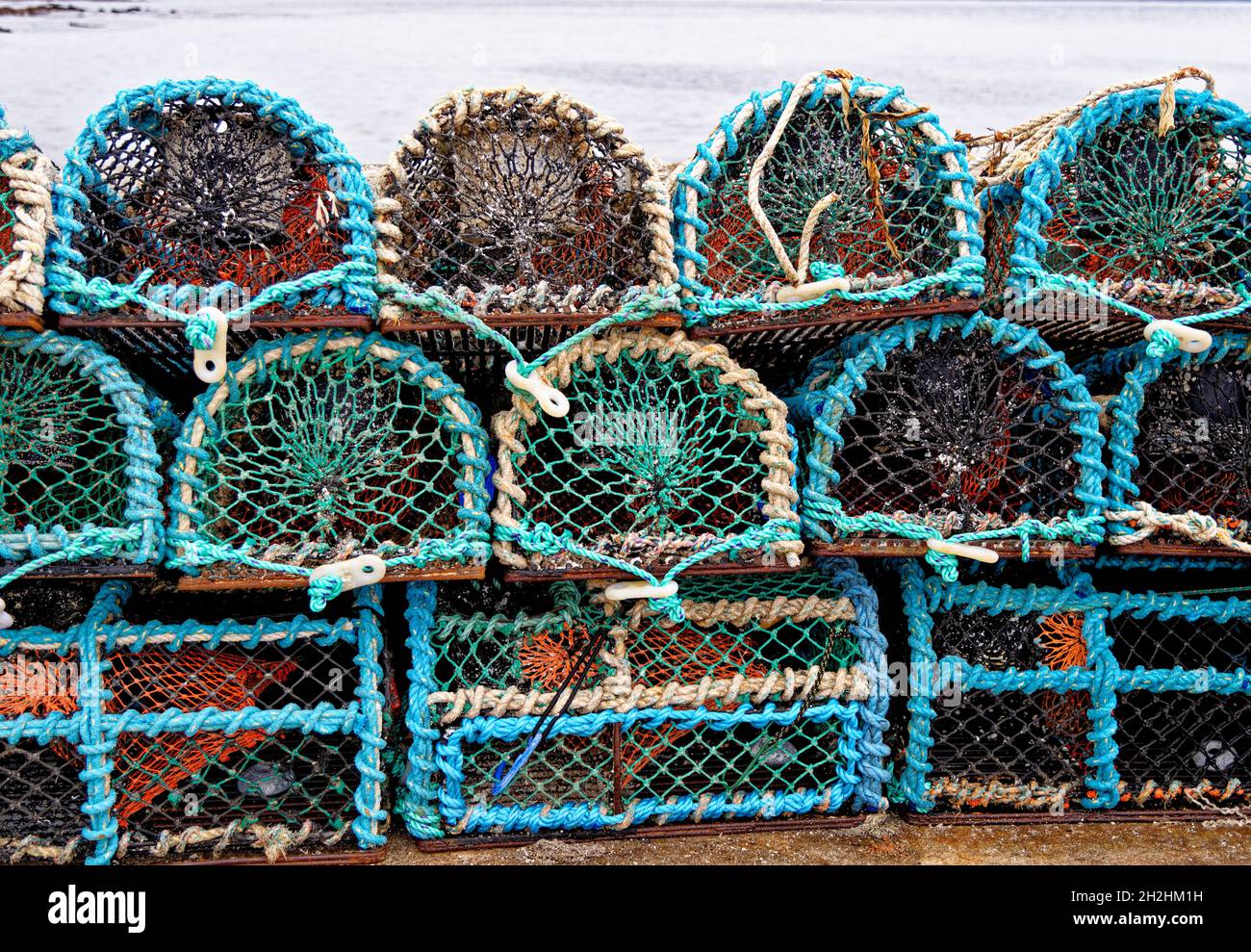 Vintage trawl - Close up of fish trap for lobster and crab fishing ...