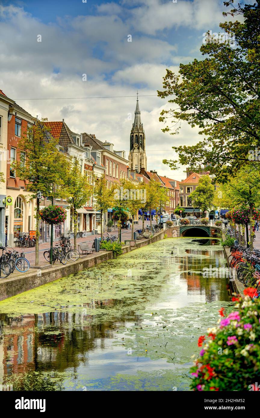 Delft landmarks, Netherlands, HDR Image Stock Photo - Alamy