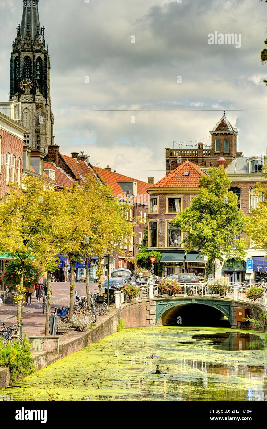 Delft landmarks, Netherlands, HDR Image Stock Photo - Alamy