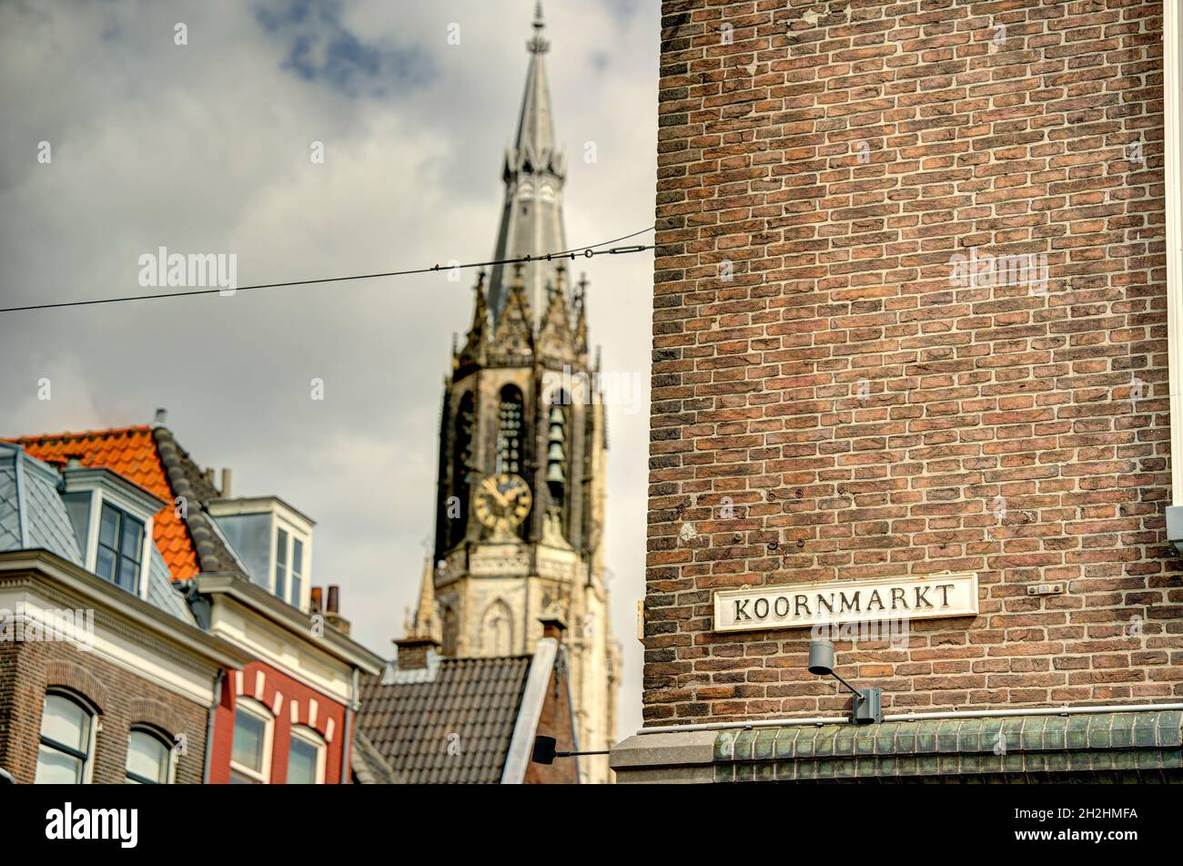 Delft landmarks, Netherlands, HDR Image Stock Photo - Alamy
