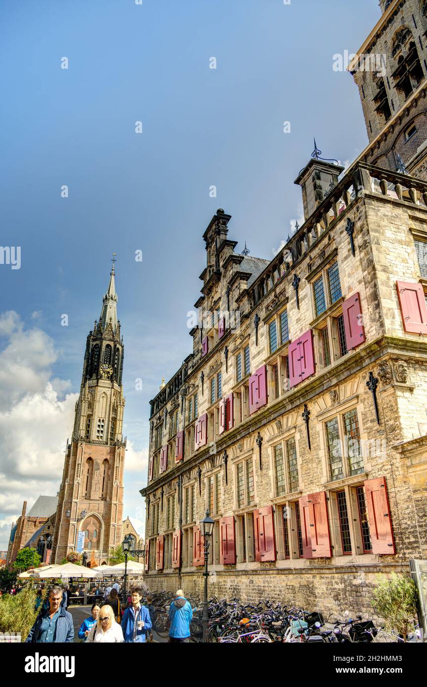 Delft landmarks, Netherlands, HDR Image Stock Photo - Alamy