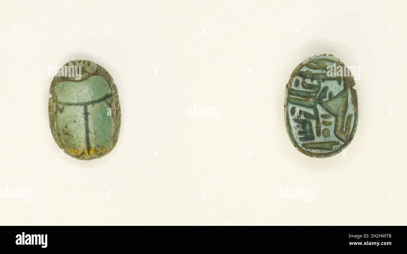 Scarab: Criosphinx and Ma’at with Name of Amun-Ra, Egypt, New Kingdom ...