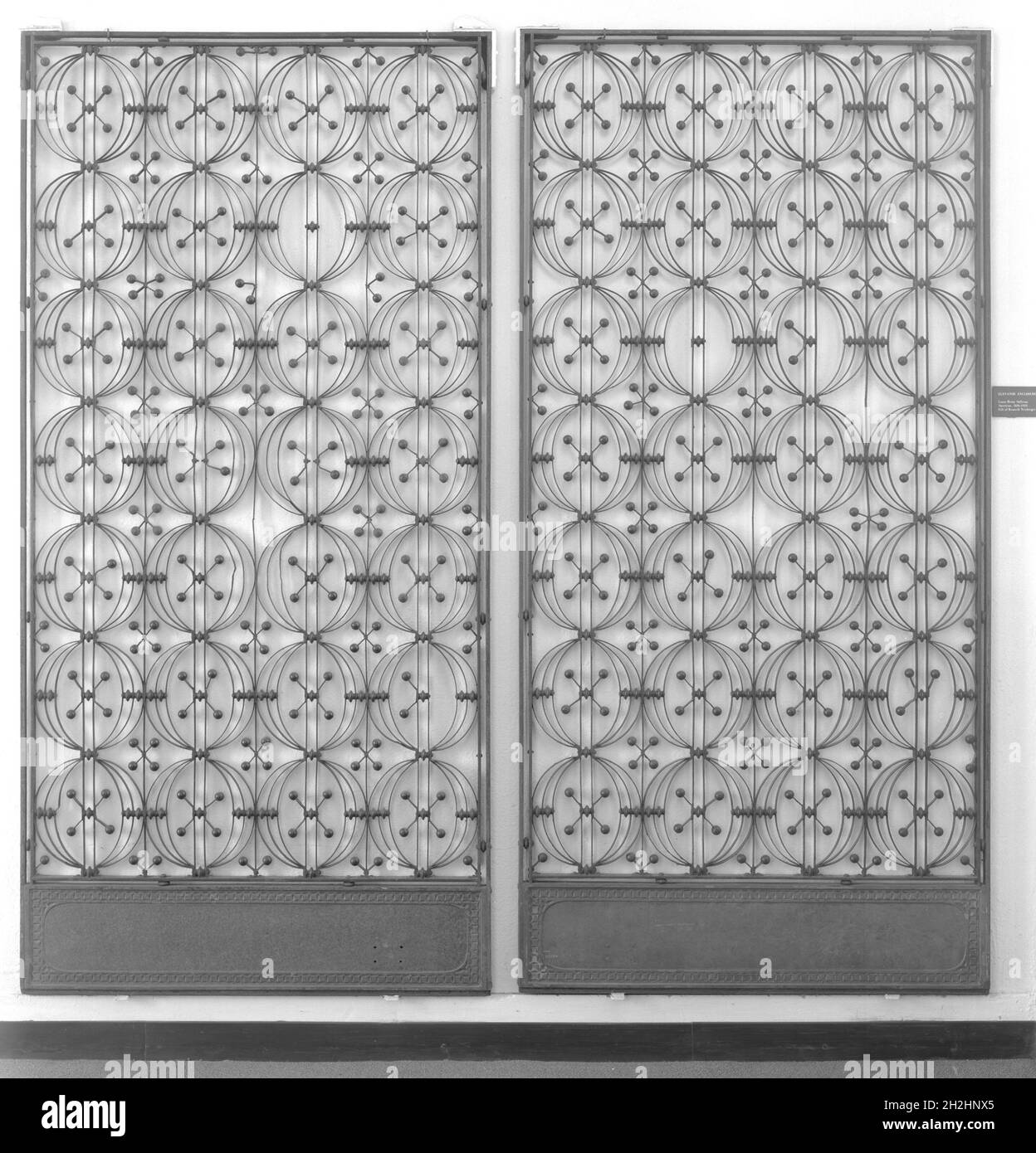 Chicago Stock Exchange Building: Two Elevator Enclosure Grilles, with ...