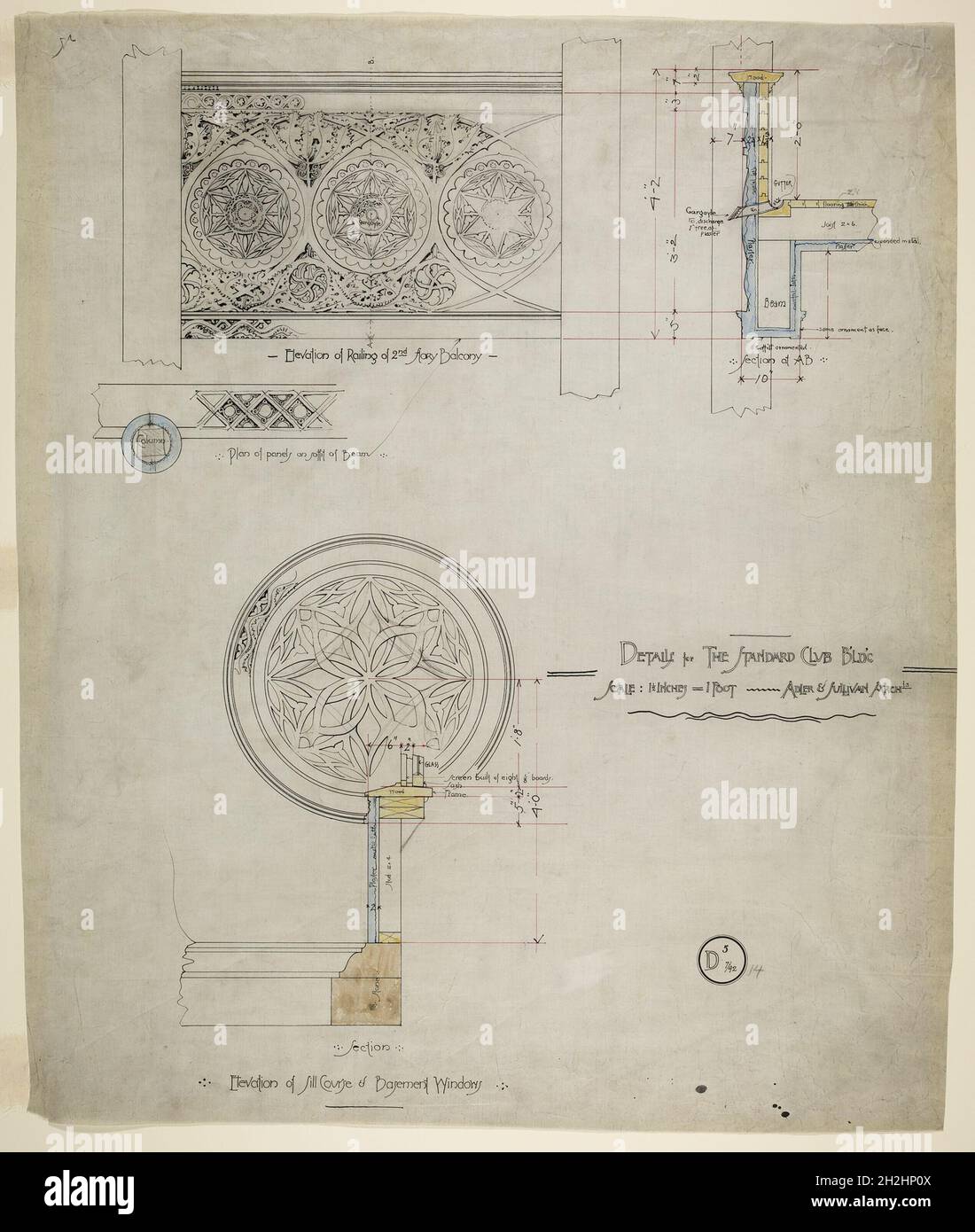 Addition and Alterations, Standard Club , Chicago, Illinois, Details ...