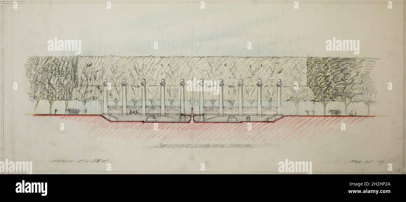 Potomac Round Point, Washington D.C., Section Sketch, 1909 Stock Photo ...