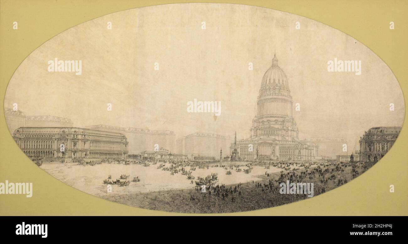 Proposed Civic Center Square, Plan of Chicago, 1909 Stock Photo - Alamy
