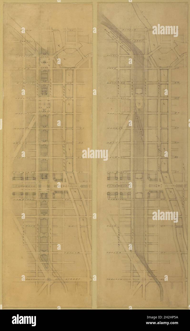 Chicago subway map hi-res stock photography and images - Alamy