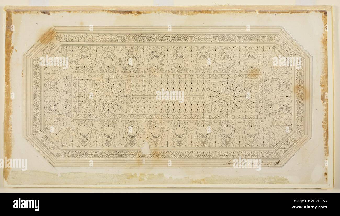 Ceiling Design with Peacock Motif, 1876 Stock Photo - Alamy