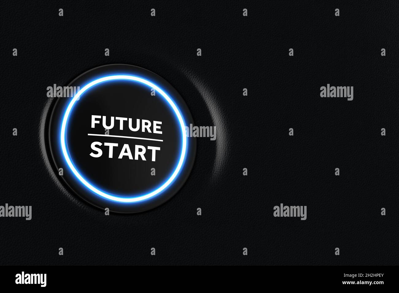 Start Stop Car Engine Button Future Start on a Modern Car Dashboard ...