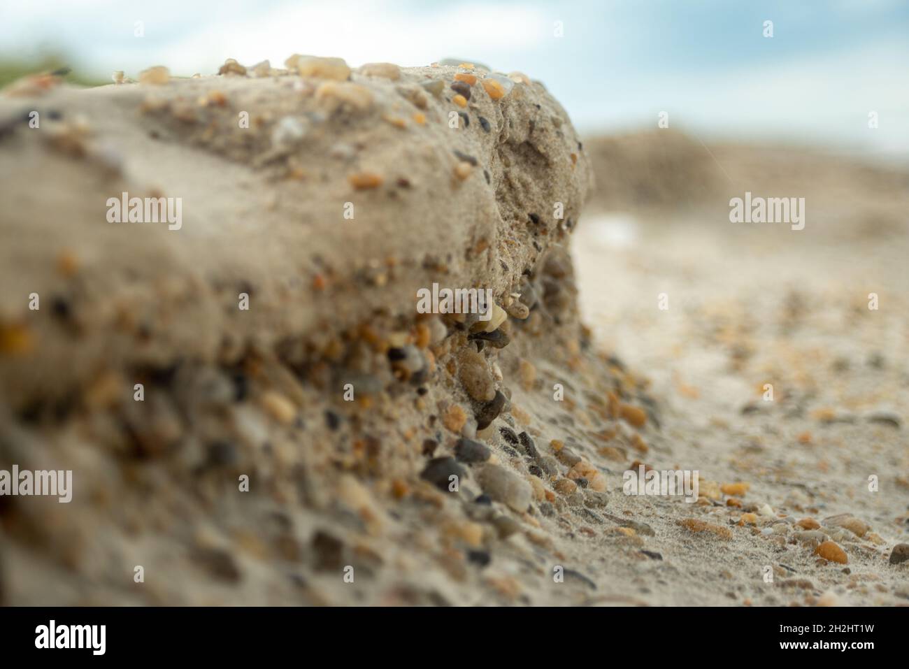 cross section of a pebbled beach Stock Photo - Alamy