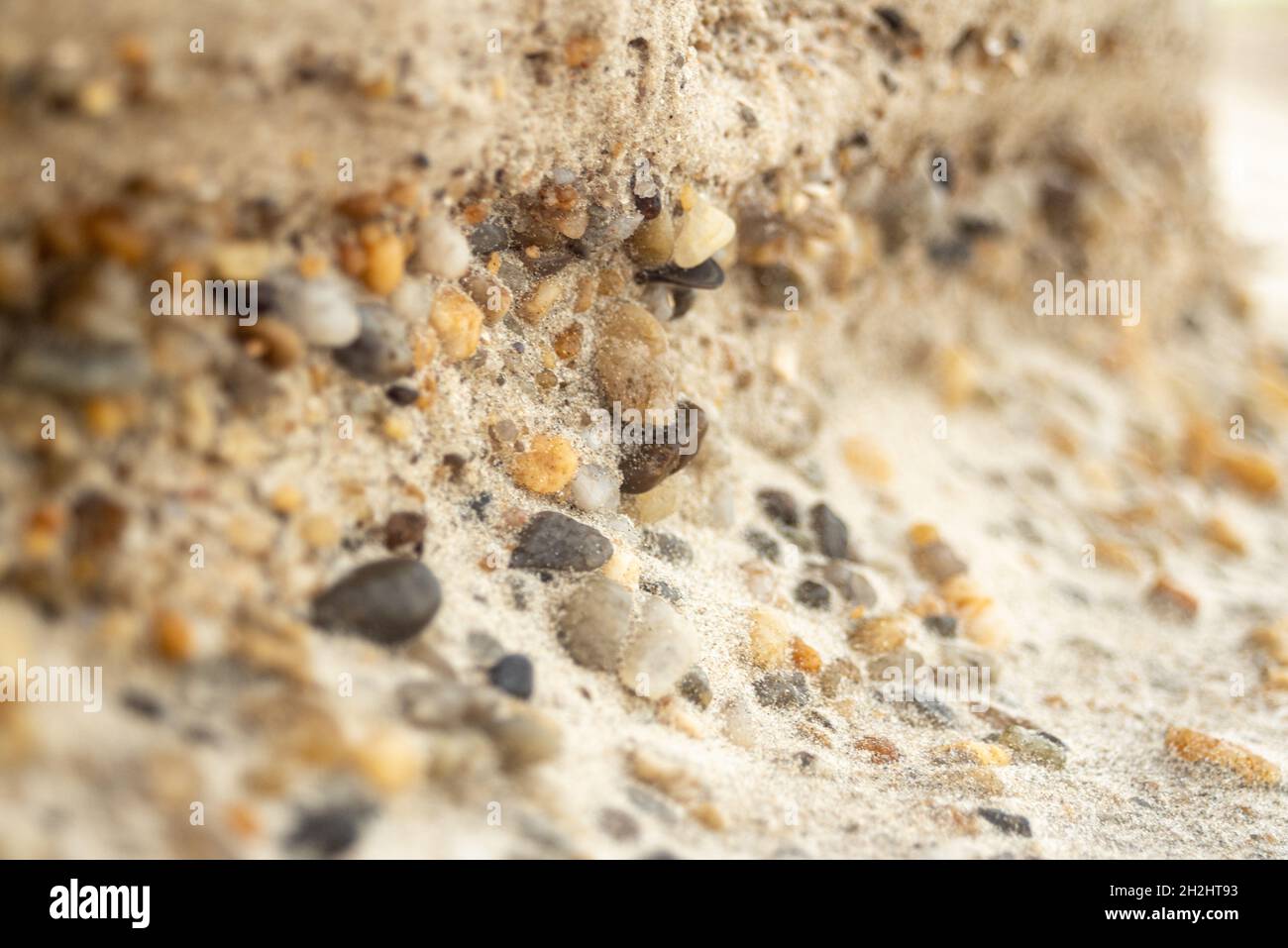 stratification of pebbles of a virginian beach Stock Photo - Alamy