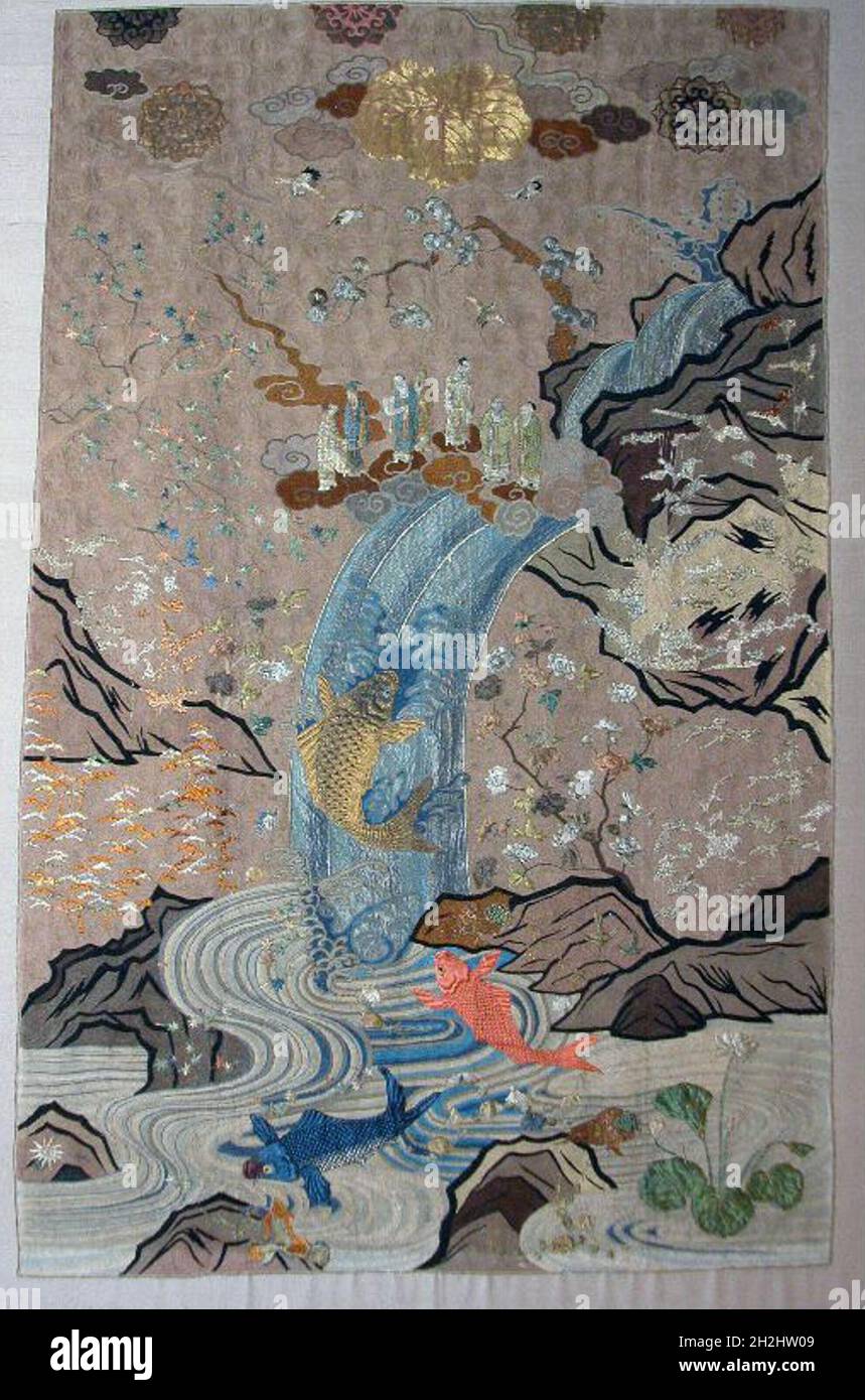 Panel, Japan, 1894, Meiji period (1868-1912 Stock Photo - Alamy