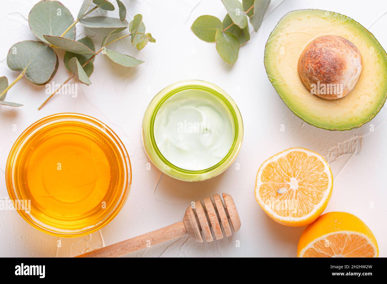 Cosmetic cream with natural ingredients Stock Photo - Alamy