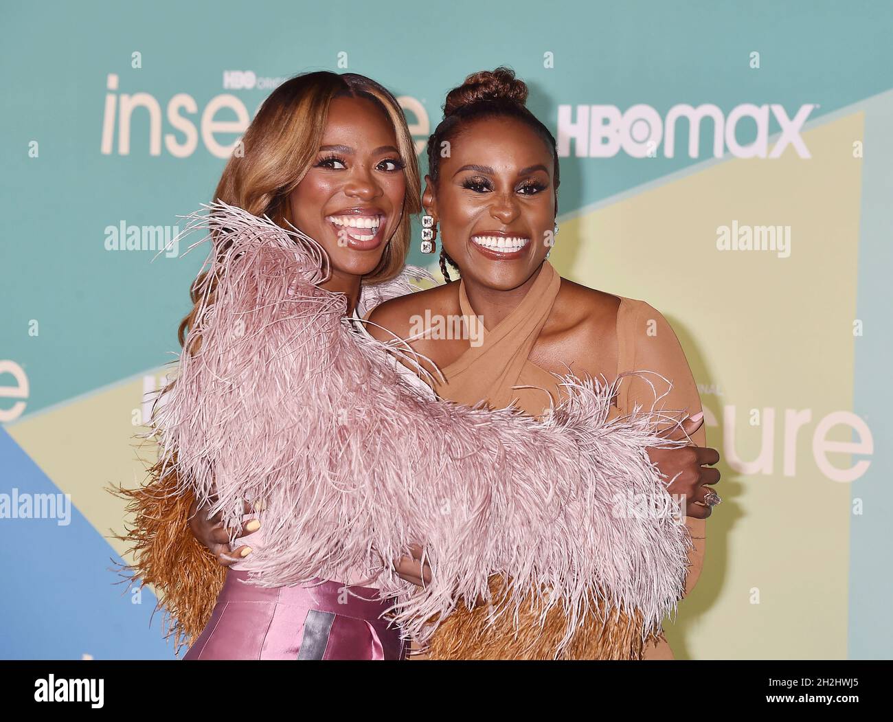 LOS ANGELES, CA - OCTOBER 21: Yvonne Orji (L) and Issa Rae attend the ...