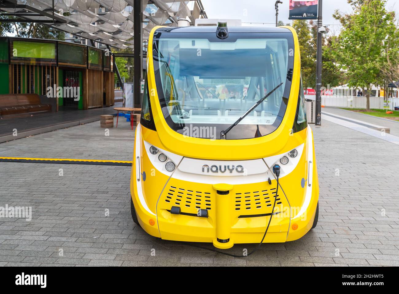 Adelaide, South Australia - October 19, 2019: Navya driverless EV ...